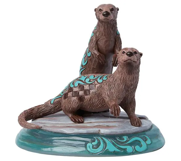 JIM SHORE Animal Planet River Otter Pair - One-color