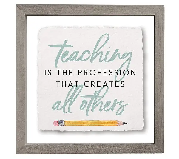 SINCERE SURROUNDINGS 10' Teaching Profession. Floating Frame - One-color