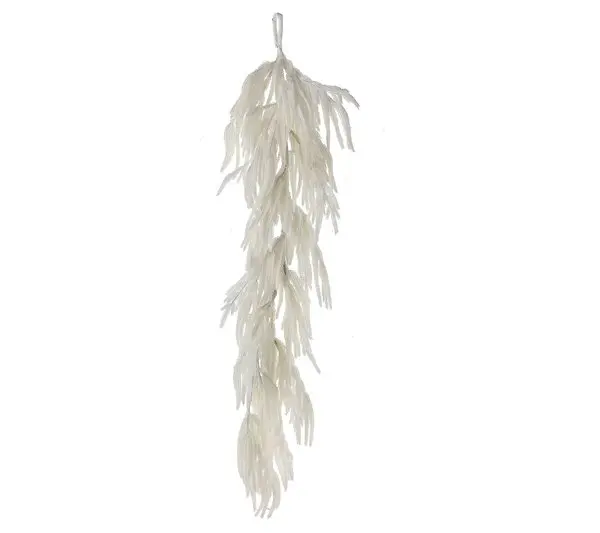 VALERIE PARR HILL 48' Flocked White Norfolk Pine Garland Vale Rie - One-color