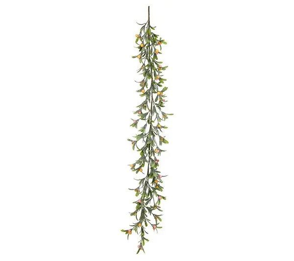 PULEO INTERNATIONAL 60' Artificial Mistletoe Sp Ring Garland - One-color