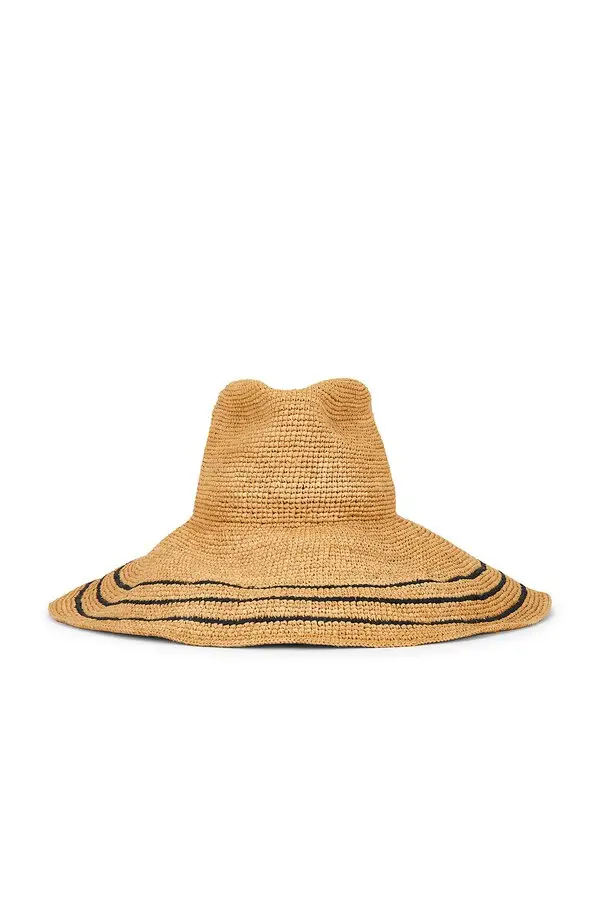 Janessa Leoné Waverly Hat - Navy & Sand