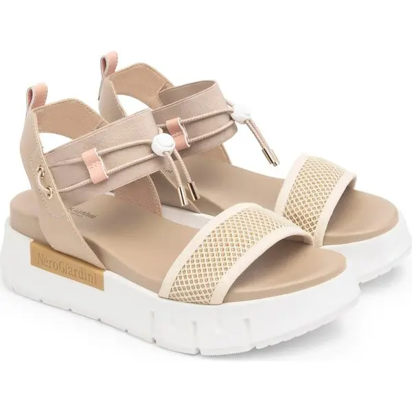 NEROGIARDINI Platform Sandals - Latte