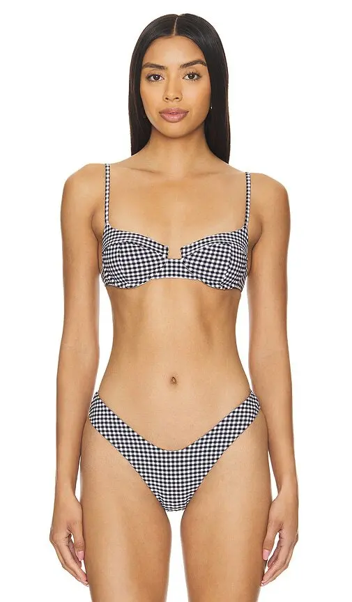 LOVERS AND FRIENDS Check Me Out Top - Black Gingham