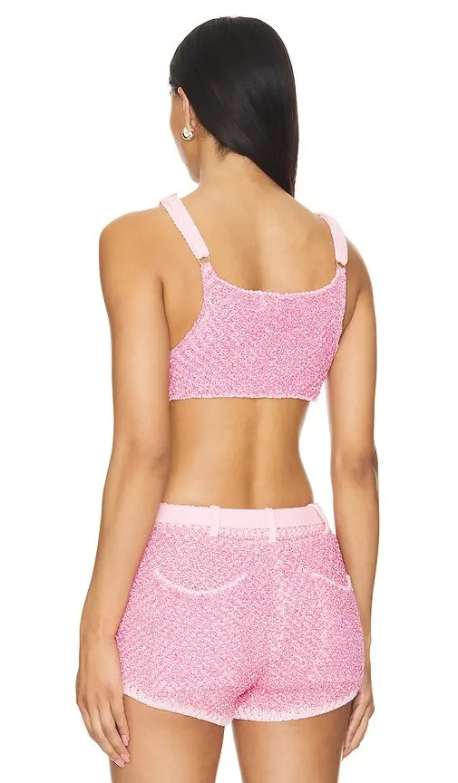 ASTA RESORT X Grace Sequin Bralette In Pink