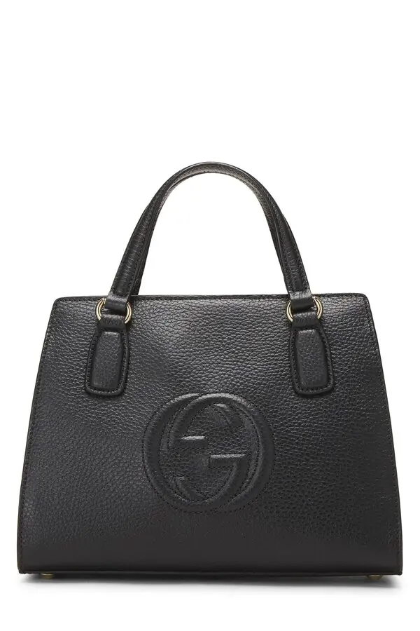 Gucci Soho Grained Leather Handbag - Black