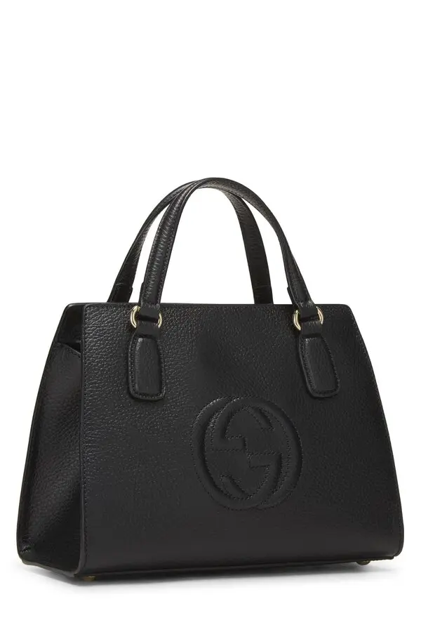 Gucci Soho Grained Leather Handbag - Black