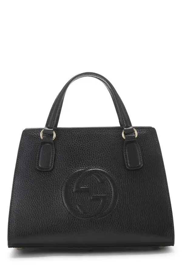 Gucci Soho Grained Leather Handbag - Black