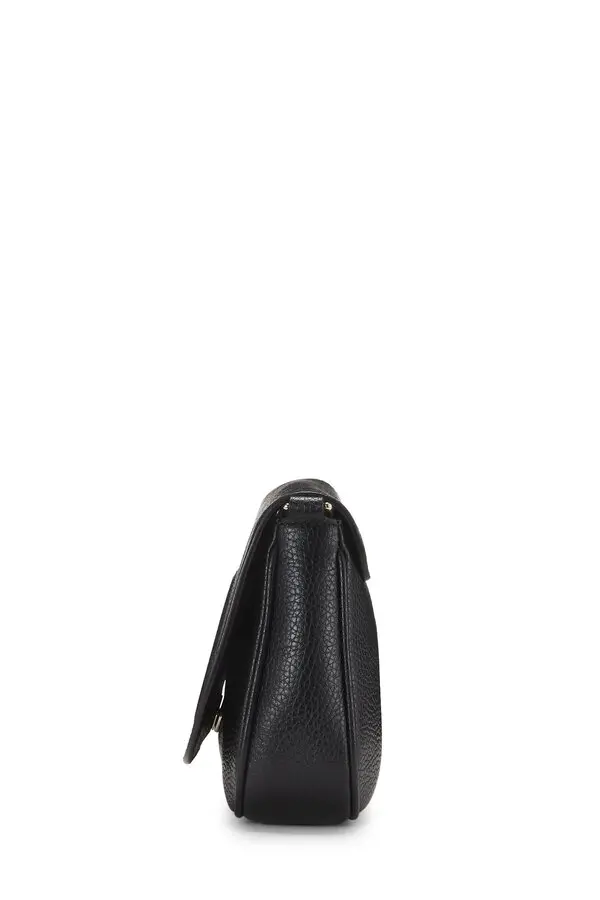 Gucci Grained Leather Soho Chain Flap Crossbody - Black