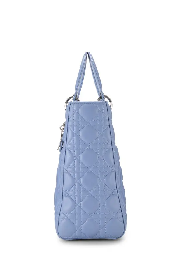 Dior Cannage Quilted Lambskin Lady - Blue