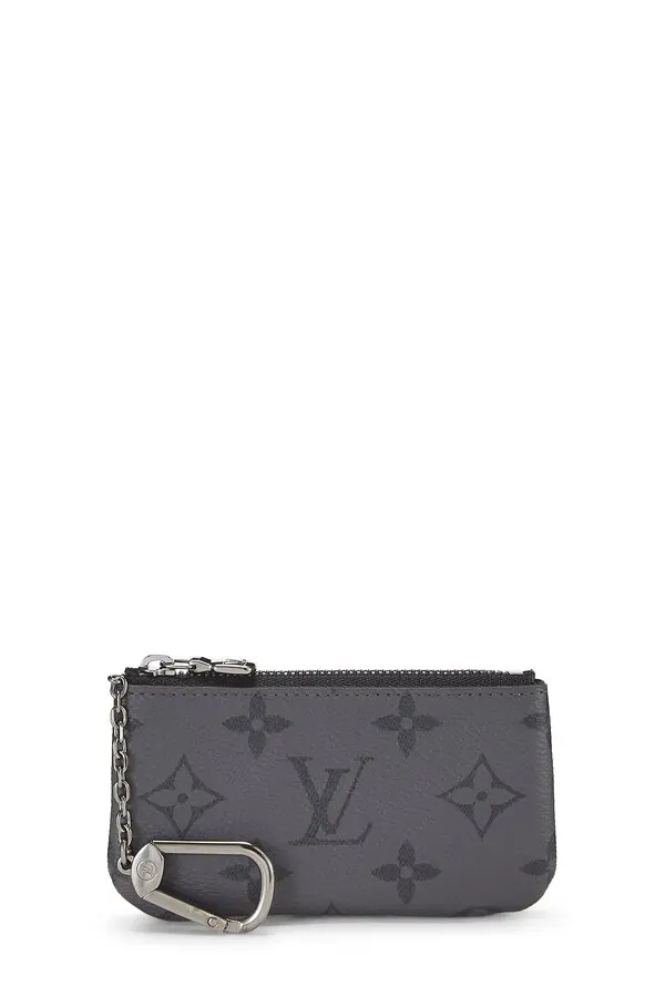 LOUIS VUITTON Monogram Eclipse Reverse Canvas Pochette Clefs - Black