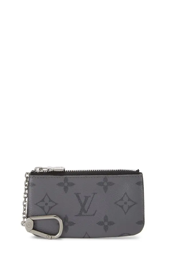 LOUIS VUITTON Monogram Eclipse Reverse Canvas Pochette Clefs - Black