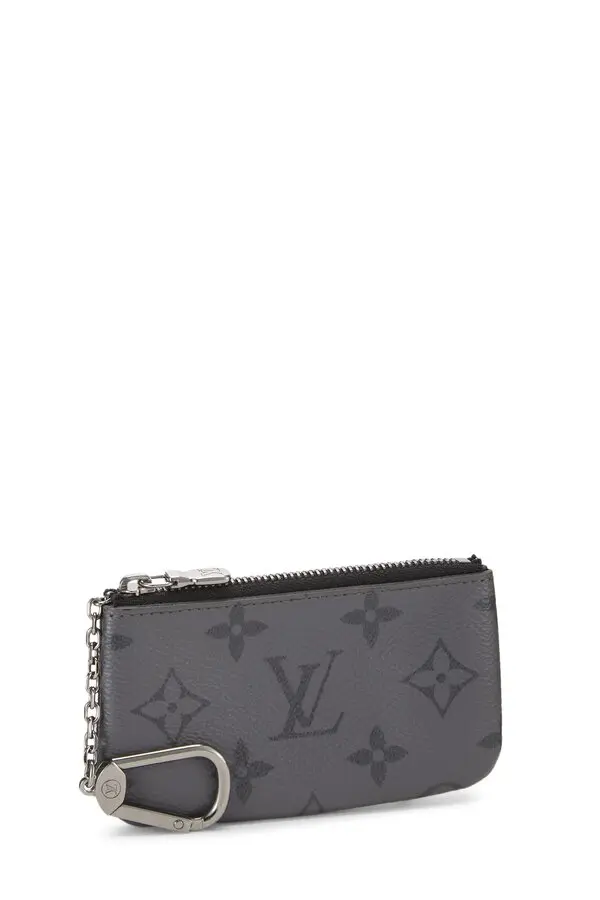 LOUIS VUITTON Monogram Eclipse Reverse Canvas Pochette Clefs