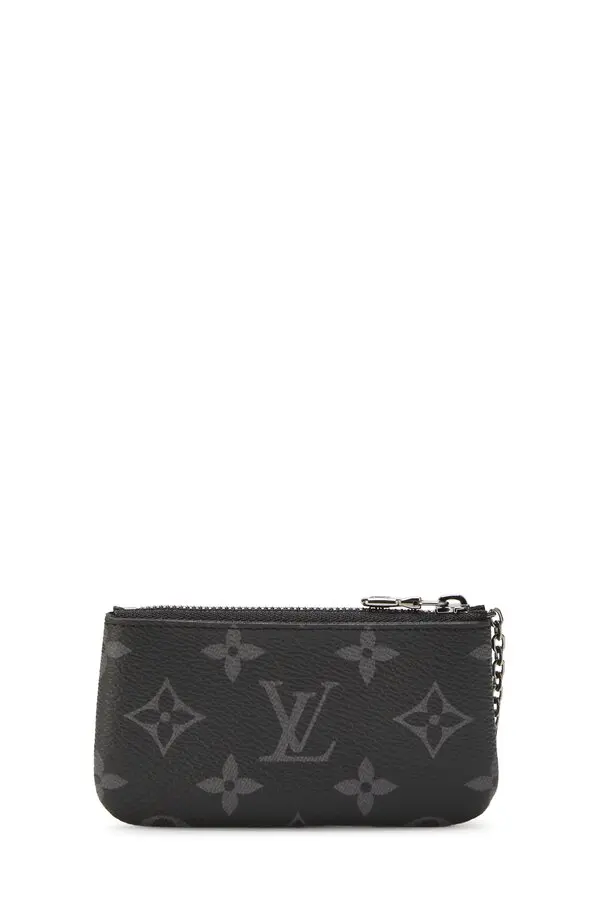 LOUIS VUITTON Monogram Eclipse Reverse Canvas Pochette Clefs - Black