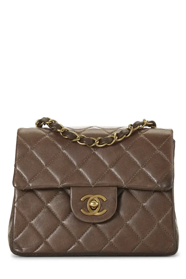 Chanel Quilted Lambskin Half Flap - Brown