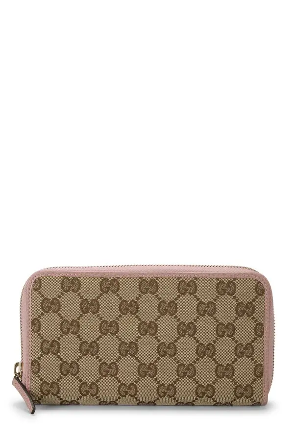 Gucci Original Gg Canvas Zip Around Wallet - Beige