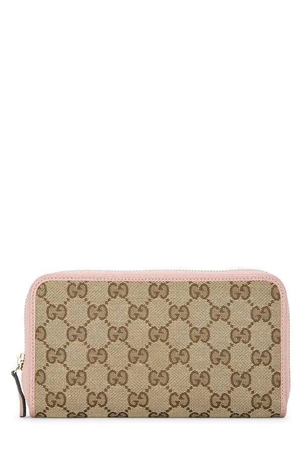 Gucci Original Gg Canvas Zip Around Wallet - Pink