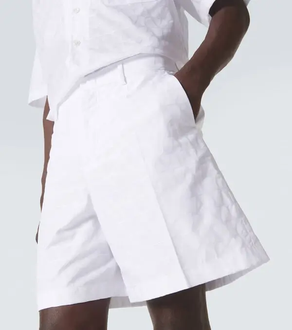 Valentino Garavani Jacquard Cotton Poplin Shorts