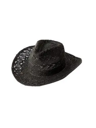 Free People Candy Woven Cowboy Hat - Black