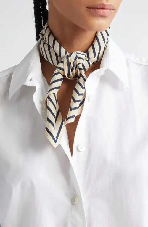 TOTEME Signature Logo Square Silk Scarf - Monogram Print