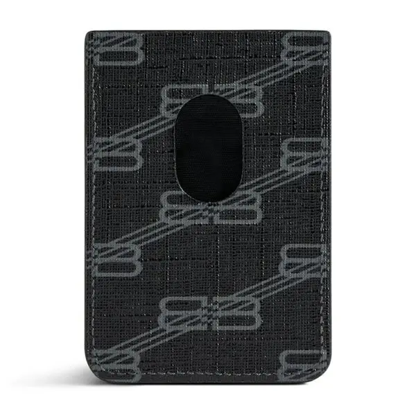 Balenciaga Signature Magnet Card Holder Bb Monogram Coated Canvas