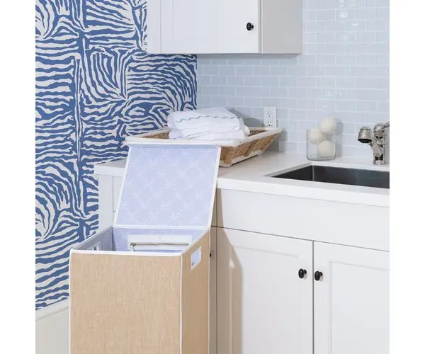 NORI Laundry Hamper With Attached Lid And Optional Wheels