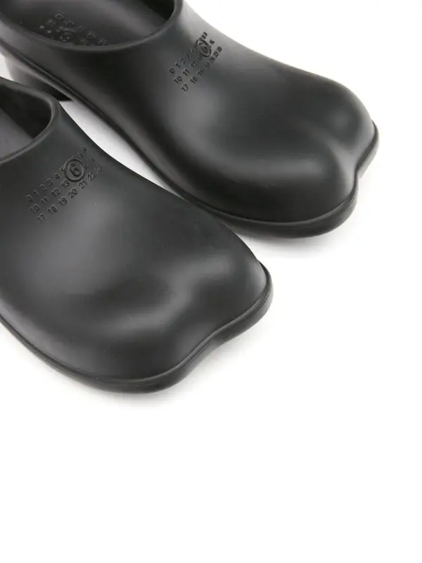 MAISON MARGIELA Anatomic Numbers-motif Slippers - Black