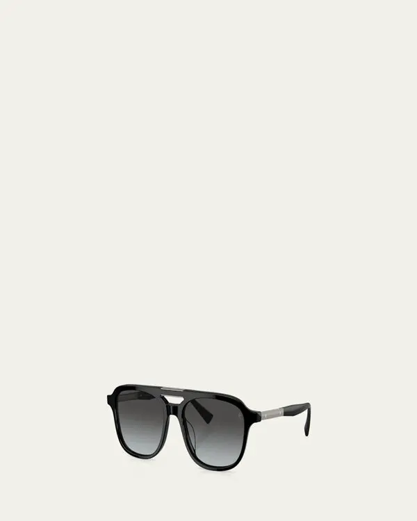 Brunello Cucinelli Acetate Aviator Sunglasses