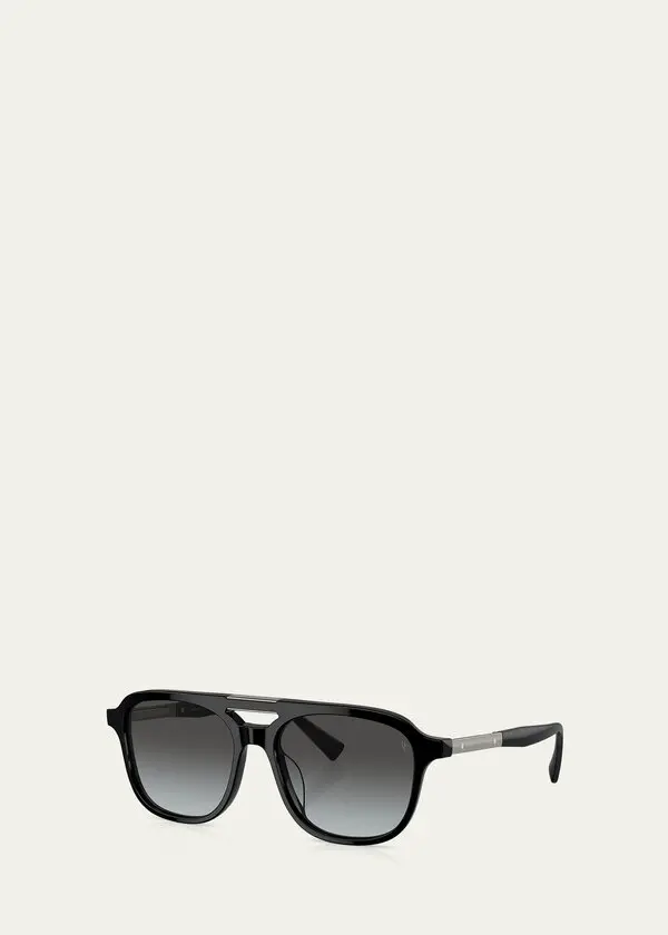 Brunello Cucinelli Acetate Aviator Sunglasses