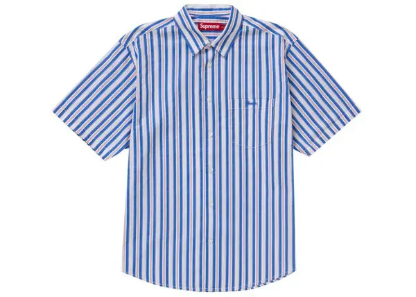Supreme Loose Fit Stripe Short Sleeve Shirt
