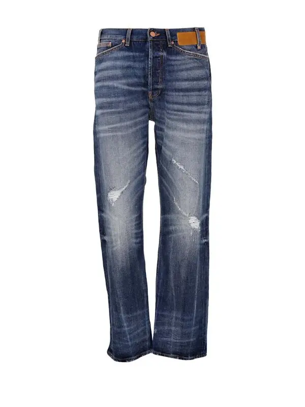 Palm Angels Palm Logo Straight Fit Jeans