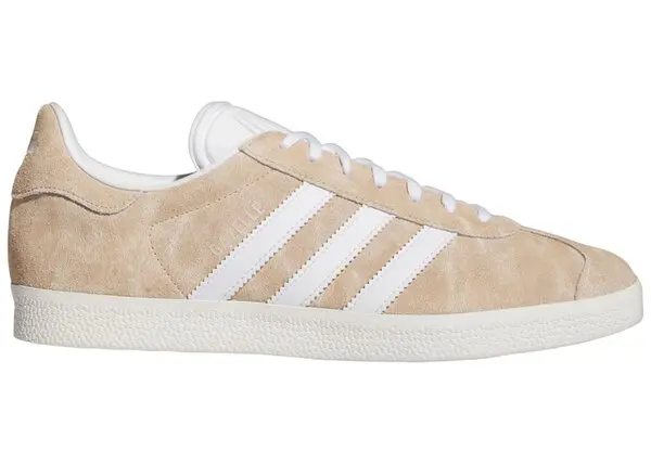 Adidas Gazelle Lace Up Sneakers - Magic Beige/cloud White
