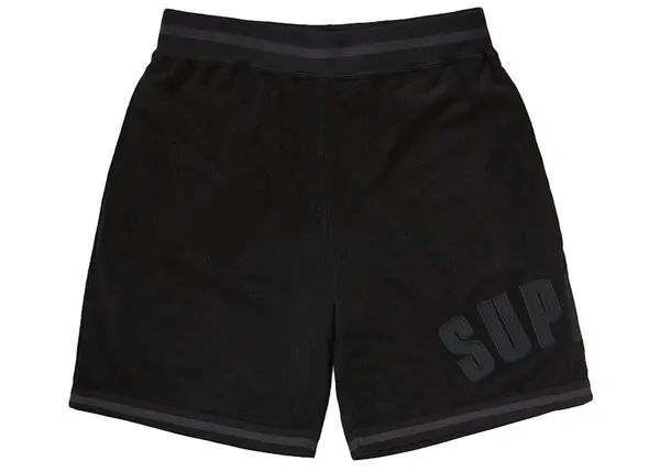Supreme Ultrasuede Mesh Short - Black