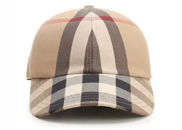 Burberry Check Baseball Cap - Beige