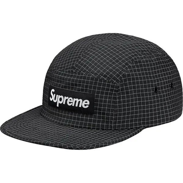 Supreme Reflective Ripstop Camp Cap - Black