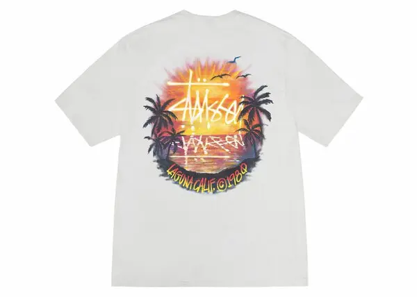 StÜssy Sunset Tee Shirt - Fog