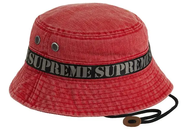 Supreme Stencil Webbing Boonie - Red