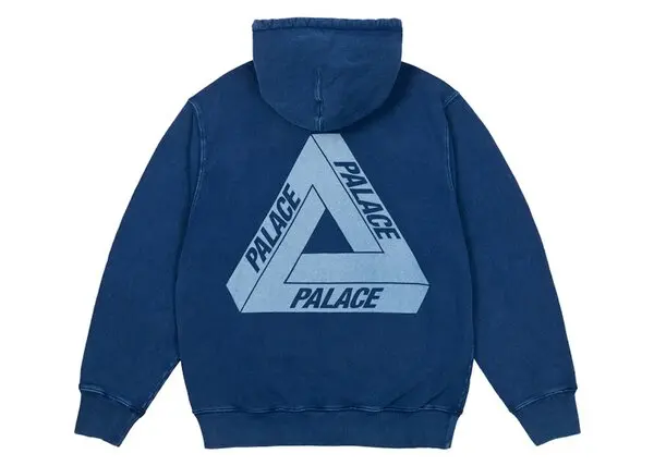 PALACE Pigment Wash Triferg Hood - Navy Blue
