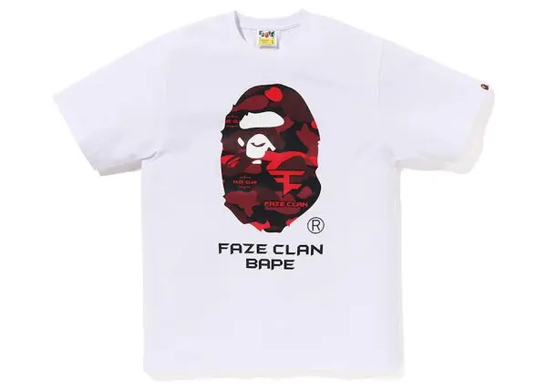 A BATHING APE X Faze Clan Tee Shirt - White