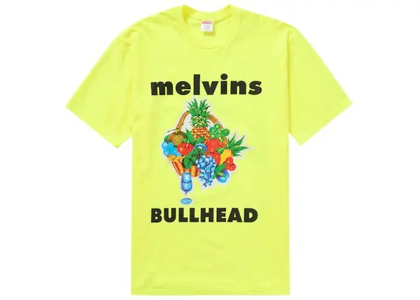 Supreme Melvins Bullhead Tee Shirt - Fluorescent Yellow