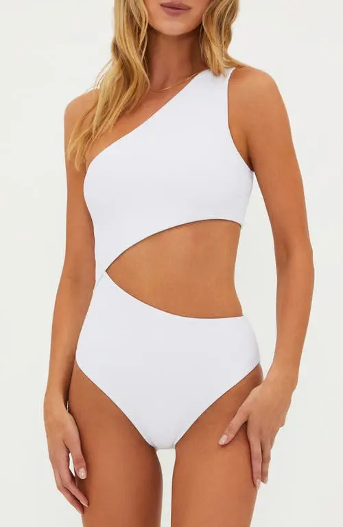 Beach Riot Celine Cutout One-shoulder One-piece Swimsuit - White