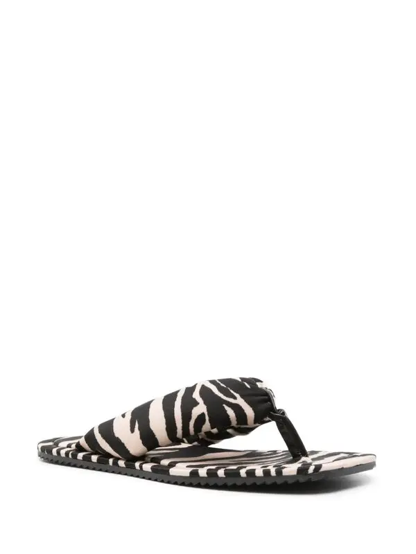 Attico Zebra-print Square Slides