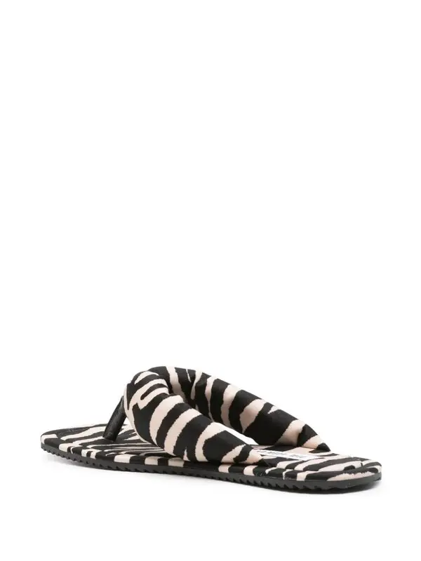 Attico Zebra-print Square Slides