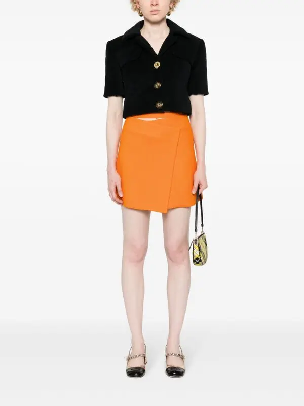 PATOU Wraparound Mini Skirt - Orange