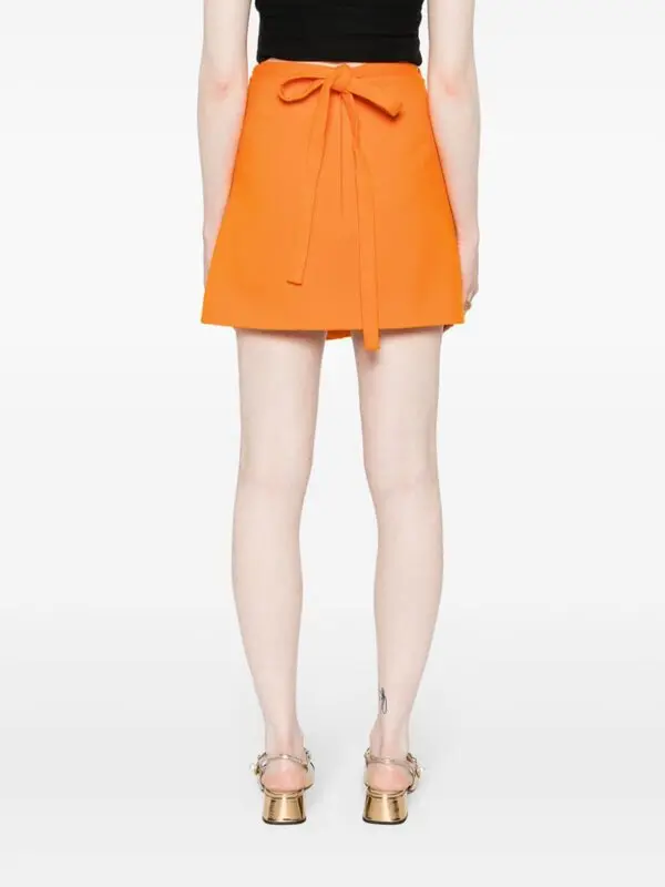 PATOU Wraparound Mini Skirt - Orange