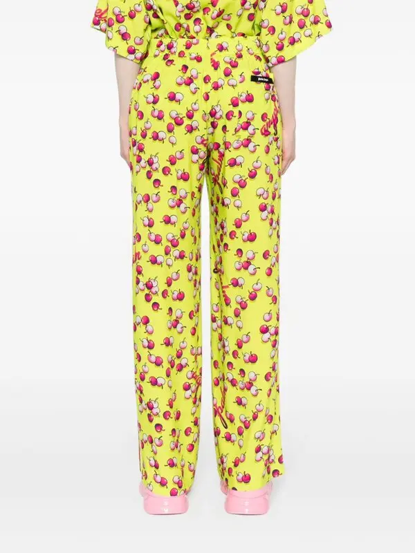 Palm Angels Cherries-patterned Flared Trousers