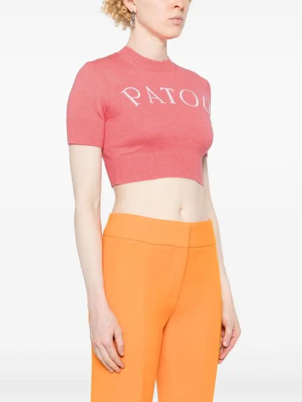 PATOU Intarsia-knit Top