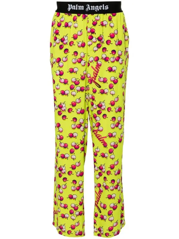 Palm Angels Cherry-print Trousers