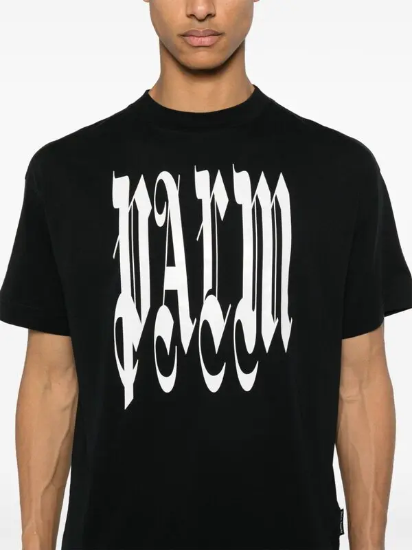 Palm Angels Gothic Logo-print T-shirt