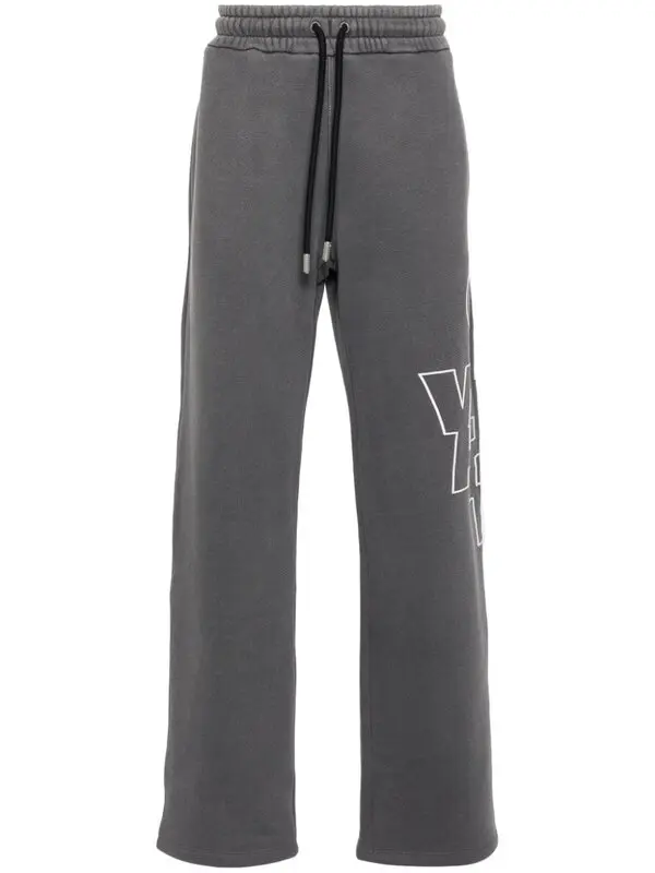 Off-White Logo-embroidered Straight Trousers