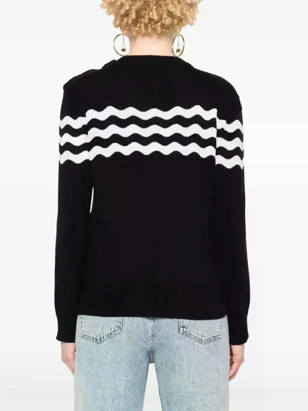 PATOU Wave Knitted Jumper - Blue